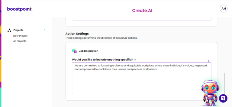 Write the Perfect Job Description in Seconds with Boostpoint Create.AI